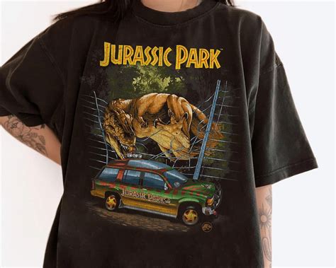 Vintage Jurassic Park T Rex Break Out Graphic Shirt Jurassic Park