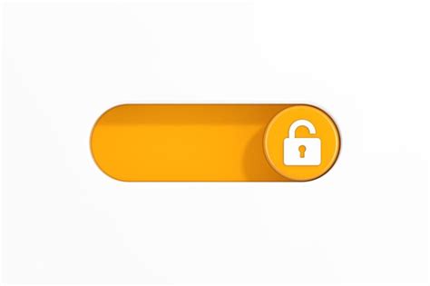 Premium Photo Yellow Toggle Switch Slider With Opened Lock Icon 3d