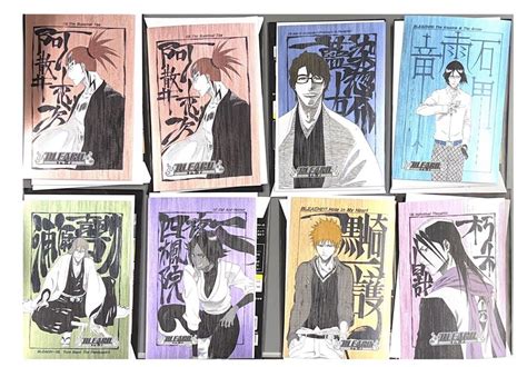 Bleach 扉絵ポストカードコレクション 浦原喜助 朽木白哉 など 8点セット メルカリ