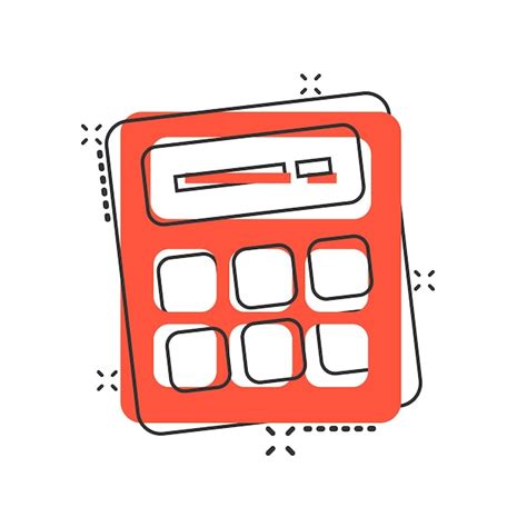 Premium Vector Calculator Icon In Comic Style Calculate Cartoon Vector Illustration On White