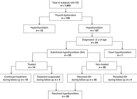 Flow Diagram Of All Patients With Down Syndrome Ds And Hypothyroidism