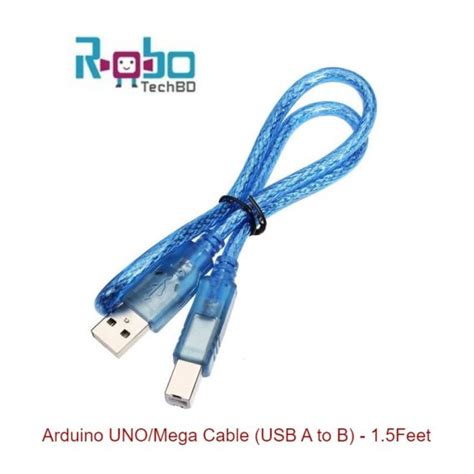 Arduino Unomega Cable Usb A To B 15feet Robotech Bd