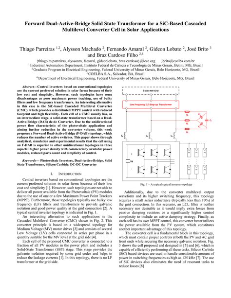 Pdf Forward Dual Active Bridge Solid State Transformer For A Sic Based Cascaded Multilevel