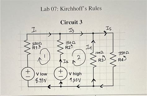 Solved Lab 07 Kirchhoffs Rulescircuit 3 ﻿solve I1 ﻿i2