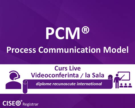 Pcm® Process Communication Model Curs Live Cursuri Ciseo Registrar