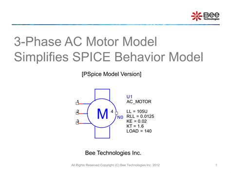 3 Phase Ac Motor Model Pspice Model Pptx