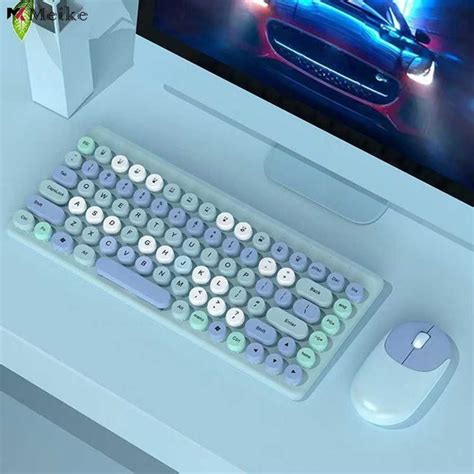 Мини-набор беспроводной мыши и клавиатуры, USB-приемник, механическое ...