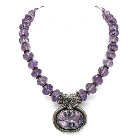 Sterling Silver Amethyst Necklace Everything But The House
