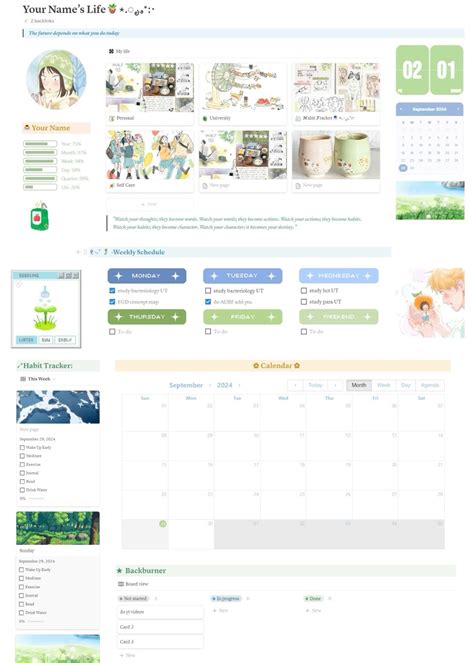 Top Aesthetic Notion Templates Planner Template Life Planner