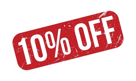 10 Percent Off Rubber Stamp Red 10 Percent Off Rubber Grunge Stamp Seal Vector Illustration