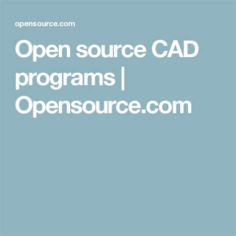 Open Source CAD Programs Opensource Com Cad Programs Health