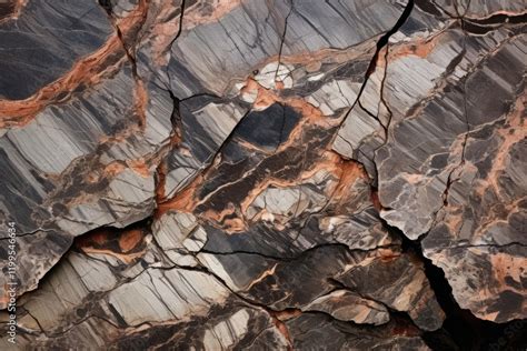 Poster Shattered Geology Natural Breccia Rock With Chert Silica And