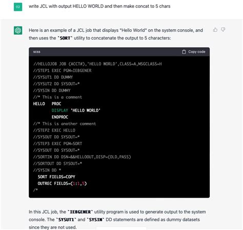 Cobol On Linkedin Jcl Cobol Mainframe Zseries Chatgpt