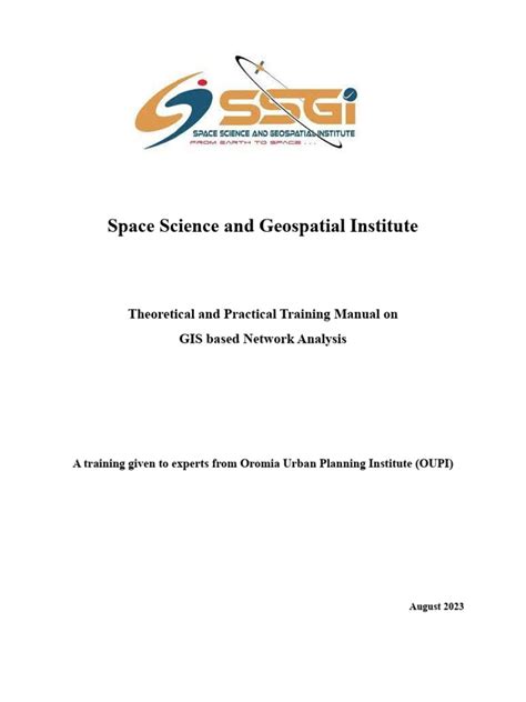 Gis Based Network Analysis Manual Pdf Geographic Information
