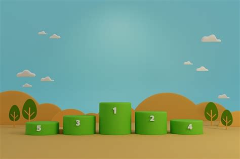 스포츠 또는 게임 쇼 챌린지에서 우승자를 위한 상을 수상합니다 사막 장면과 3d 일러스트 0명에 대한 스톡 사진 및 기타 이미지