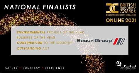British Security Awards 2021 Finalists Securigroup Company Updates