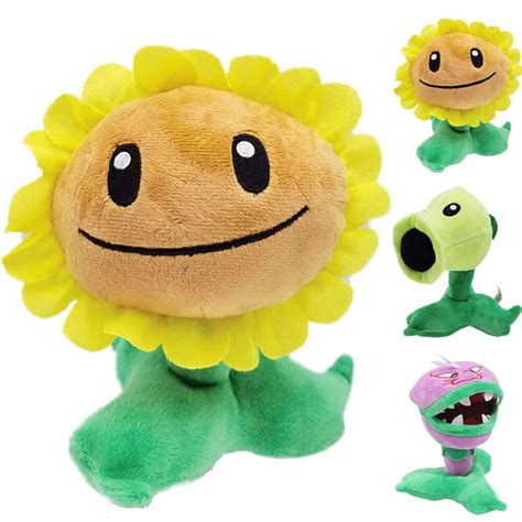 Plants Vs Zombies Toy Chomper Sunflower Peashooter Pvz Plush Stuffed