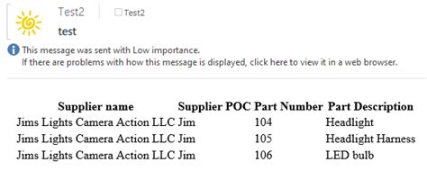 Solved Inserting Specific Excel Rows Into Different Email Power