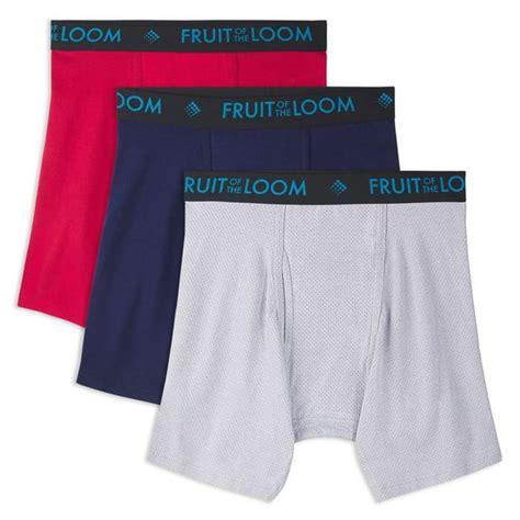 Fruit Of The Loom Mens Breathable Cotton Micro Mesh Boxer Brief 3