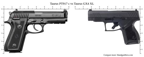 Taurus Pt917 C Vs Taurus Gx4 Xl Size Comparison Handgun Hero