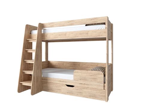 Оскар Анрекс Кровать Двухъярусная С Основанием ЛДСП Дуб Санремо