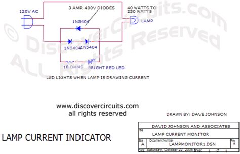 Circuit Electrical Current Indicator Circuit Designed By David A Johnson Pe