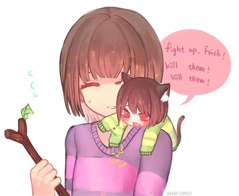 Frisk And Cat Chara Artist Dayuh Flowey Undertale Sans E Frisk Undertale Memes Anime
