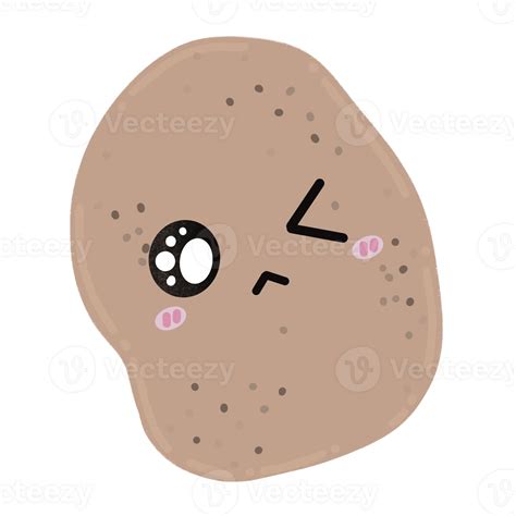 Cute Potato Mascot Character Kawaii Cartoon Illustration Cute Potato