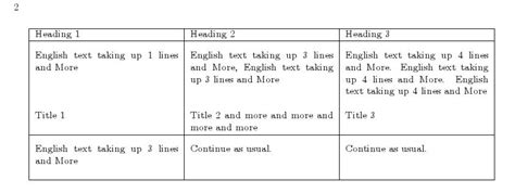Vertical Alignment How Do I Create 6 Parallel Texts Aligned By