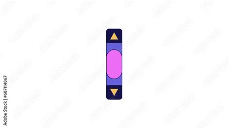 Vertical Scroll Bar Y2k Line 2d Object Animation Retro 80s Slider