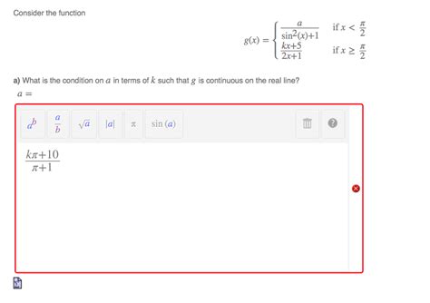 Solved Consider The Function 2 Xin 1 Kx5 2x1 Ifx 〉 프 2