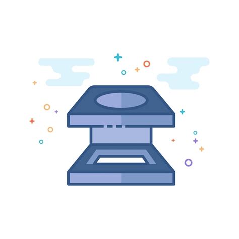 Premium Vector Printing Magnifier Icon Flat Color Style Vector Illustration