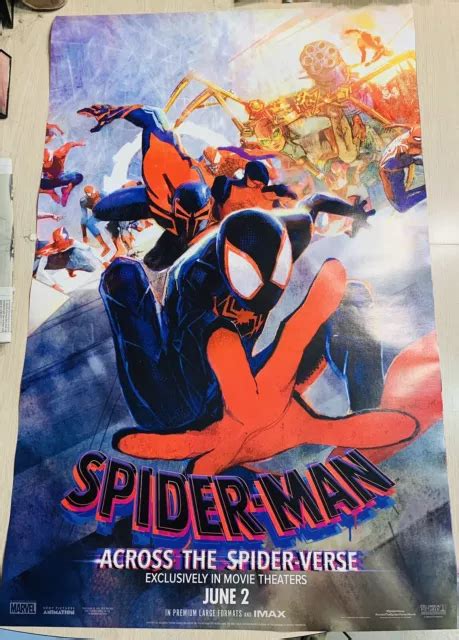 2023 Spider Man Across The Spider Verse Exclusive Amc Movie Poster 22x35 New £1098 Picclick Uk