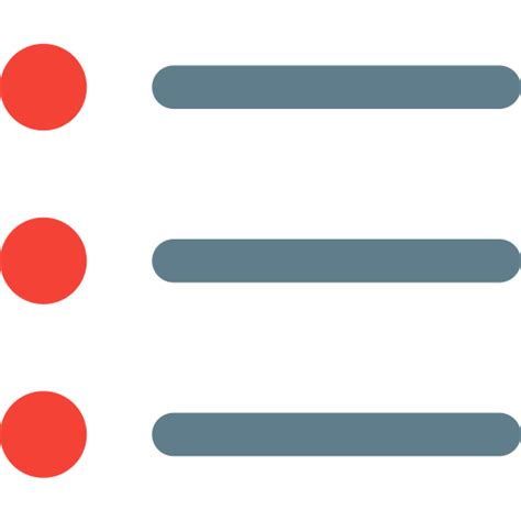 Bullet List Pixel Perfect Flat Icon