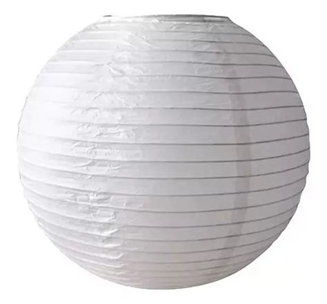 Pantalla De Papel Forma De Globo Lampara China Blanca 30 Cm Cuotas