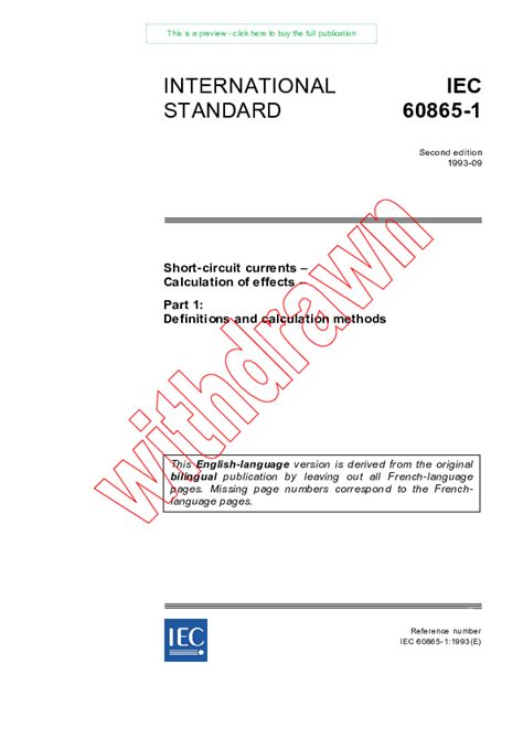 Pdf Short Circuit Currents Calculation Of Effects Part 1 Definitions And Calculation Methods