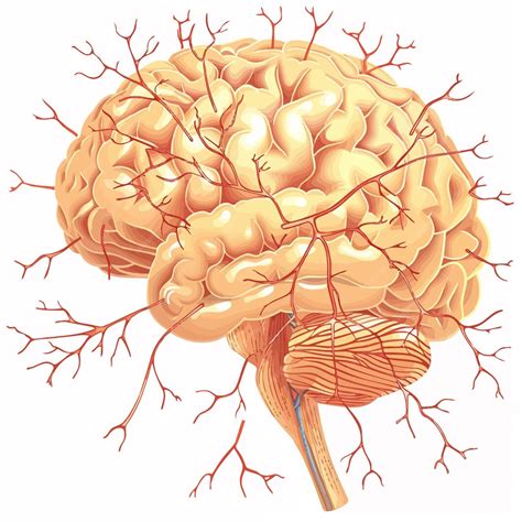 Een Tekening Van Een Hersenen Met Het Woord Hersenen Erop Premium Vector