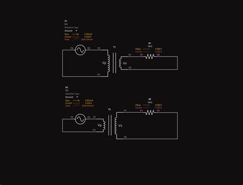 Schematic For Example Simulation Of Types Of Transformers Two