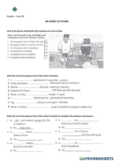 Be Going To Future Worksheet Live Worksheets