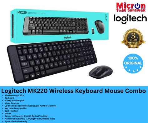 Logitech Wireless Keyboard And Mouse Mk220