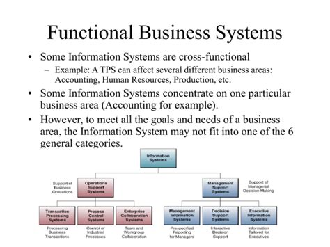 Functional Business Systems Tps Mis Dss Marketing