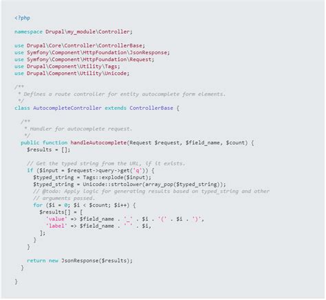 Web Tutorials Php Drupal Implementing Autocomplete In Drupal 8