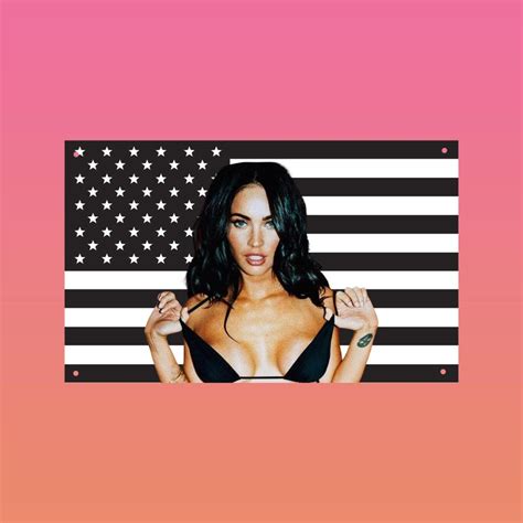 Megan Fox American Flag Poster Etsy