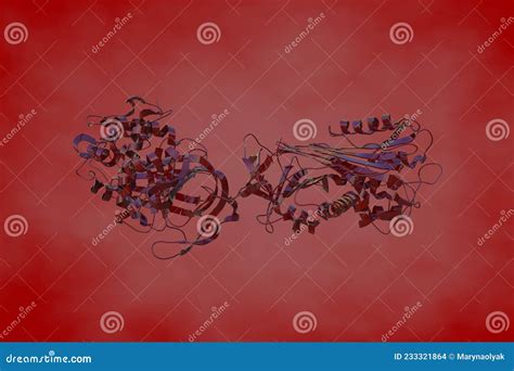 Crystal Structure Of Human Antithrombin Iii Rendering Based On Protein Data Bank Scientific