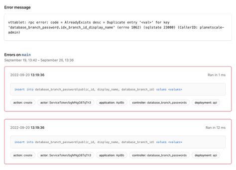 Debugging Database Errors With Insights