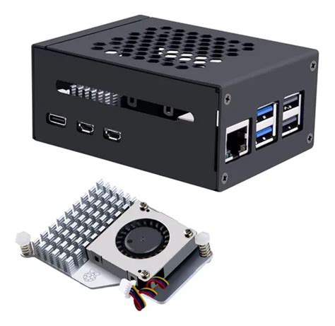 Geeekpi Carcasa Metalica Para Raspberry Pi 5 Con Enfriador Envío Gratis