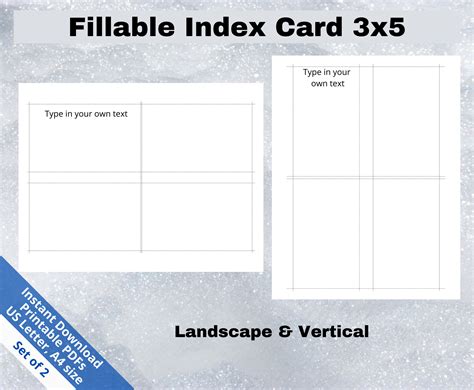 Index Card Template