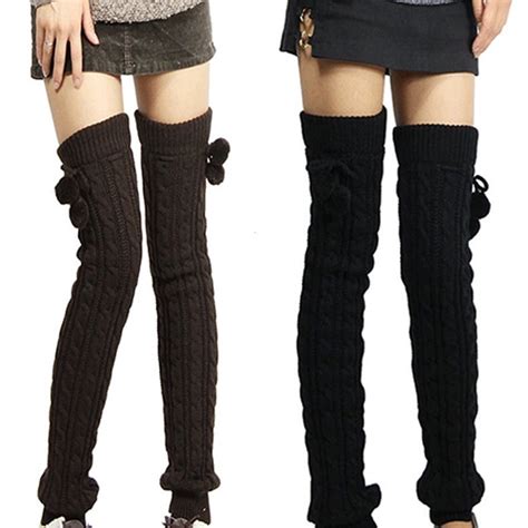 Dress Choice Womens Winter Footless Leg Warmers Thick Knit Extra Long
