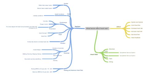 What Factors Affect Heart Rate Coggle Diagram