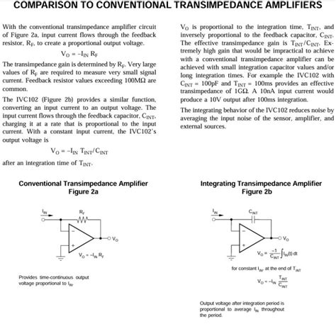 Precision Switched Integrator Transimpedance Amplifier Electronics Lab